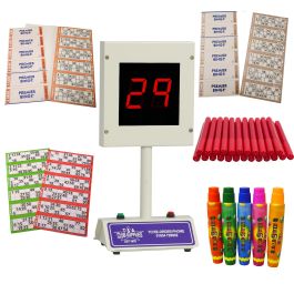 Thomas and Anca Bingo Starter Kit with Lucky Bingo Electronic Bingo Machine